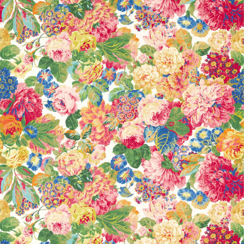 Tela para exteriores con rosas y peonías - Sanderson